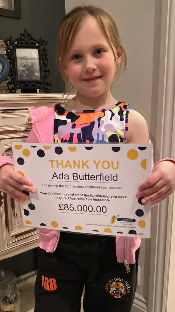 Amazing Ada reaches £85K and not out - Childrens Liver Disease Foundation